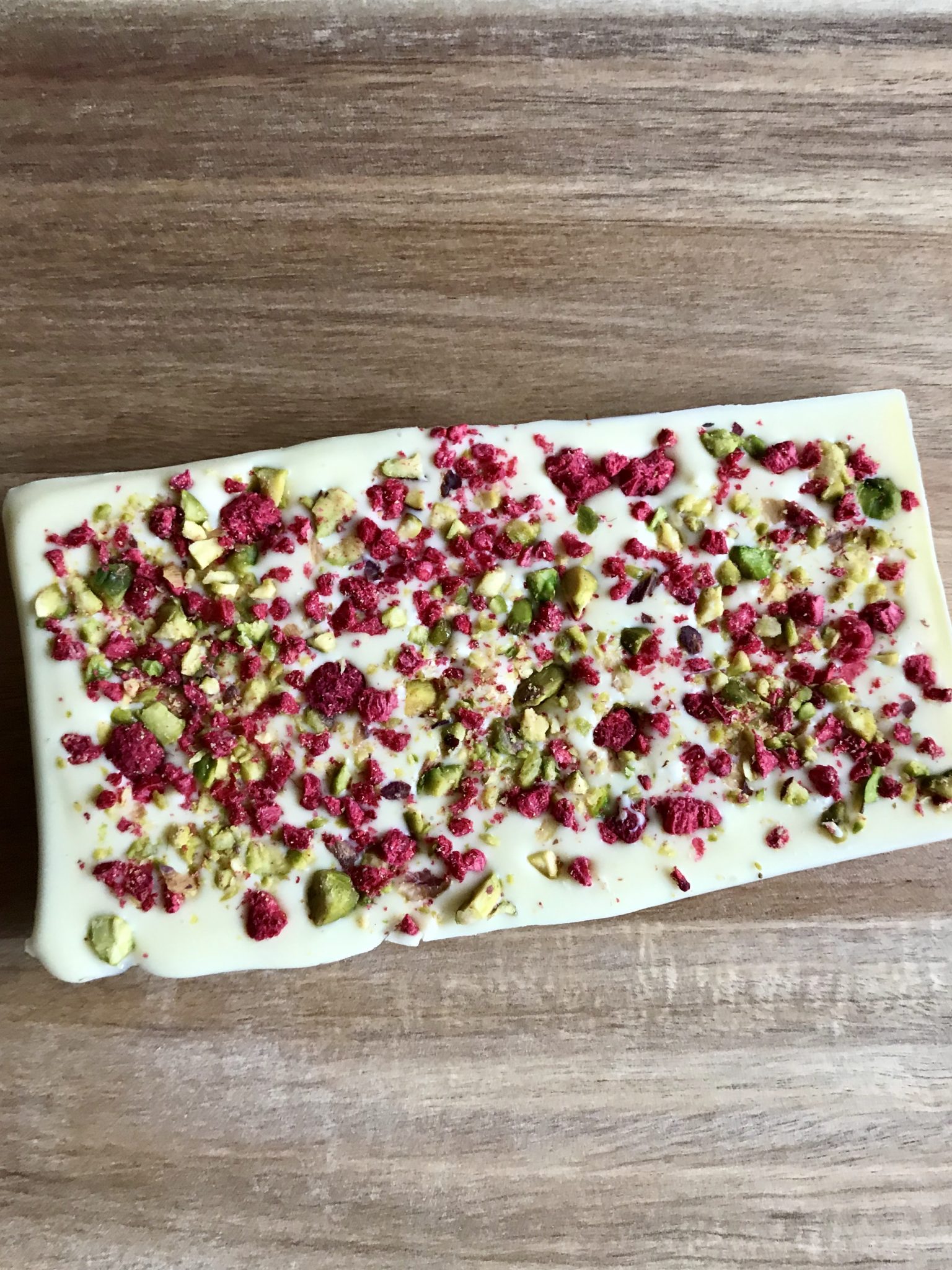 Raspberry and Pistachio Luxury Chocolate Bar - A Little Gift of Love