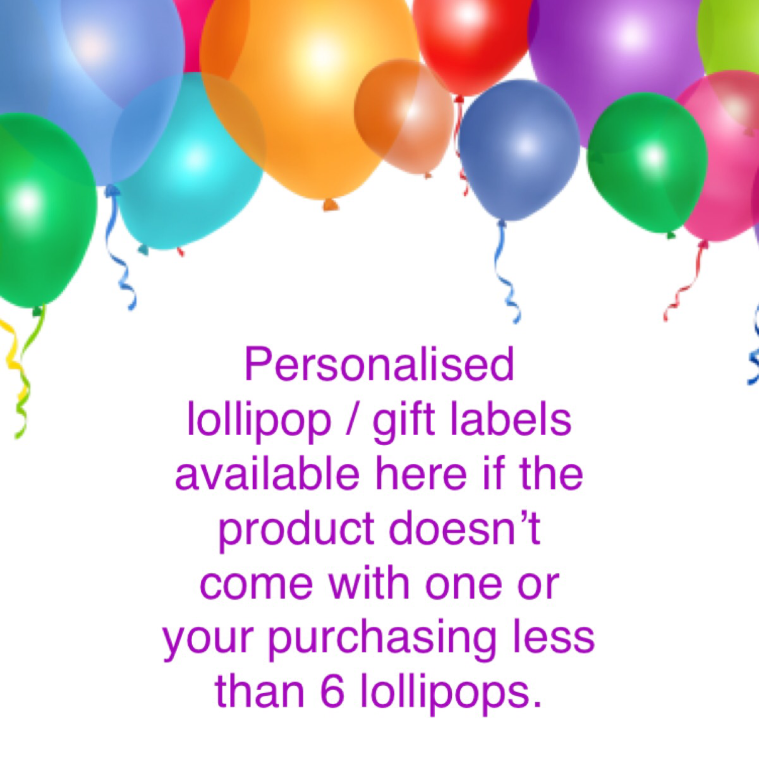 Personalised Gift Tags / Lollipop Tags - A Little Gift of Love