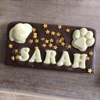 Dog lover’s chocolate bar personalised gift - A Little Gift of Love
